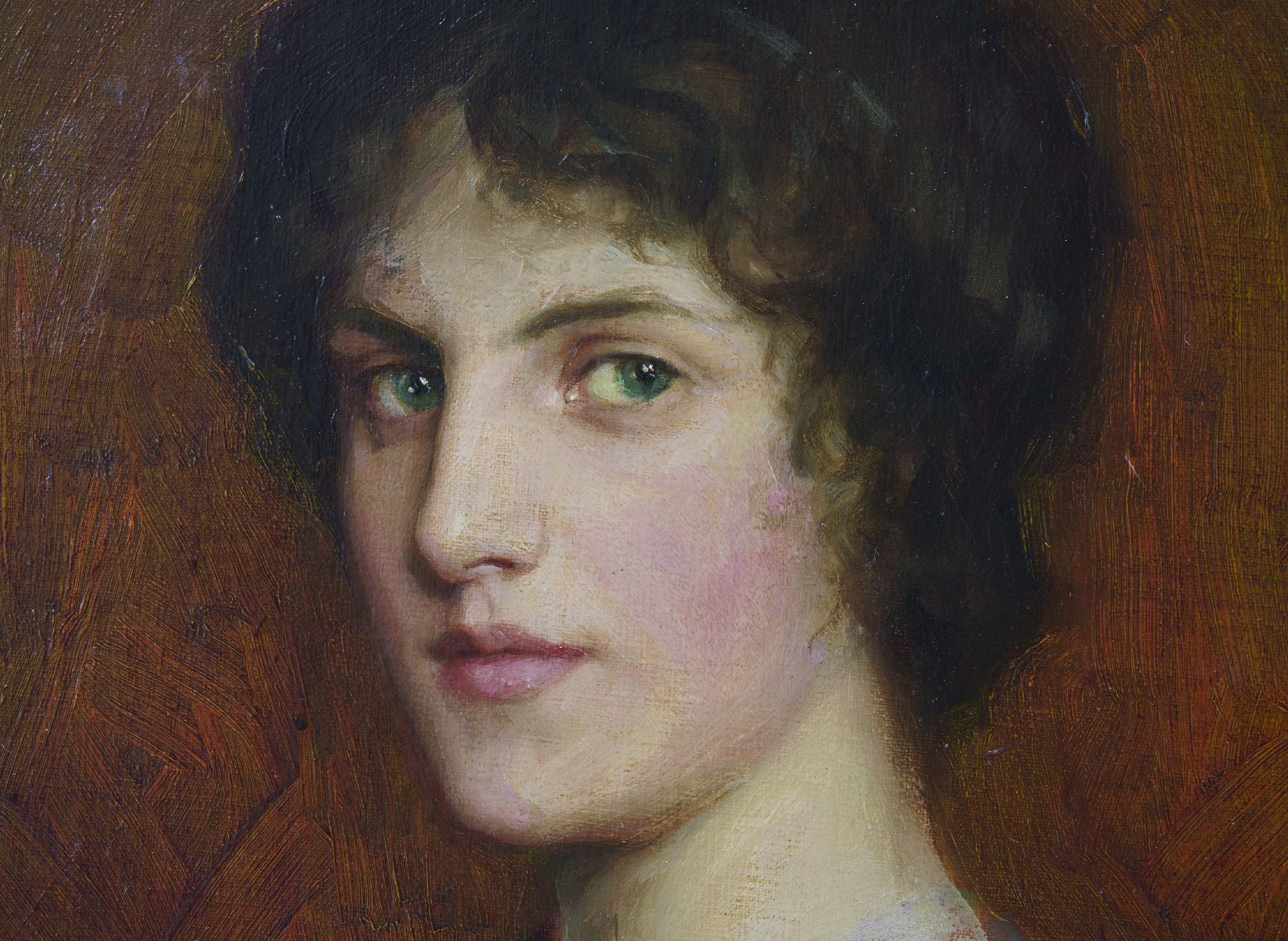 Charles Perugini | Schilderijen te Koop | Portret van een jonge vrouw ...