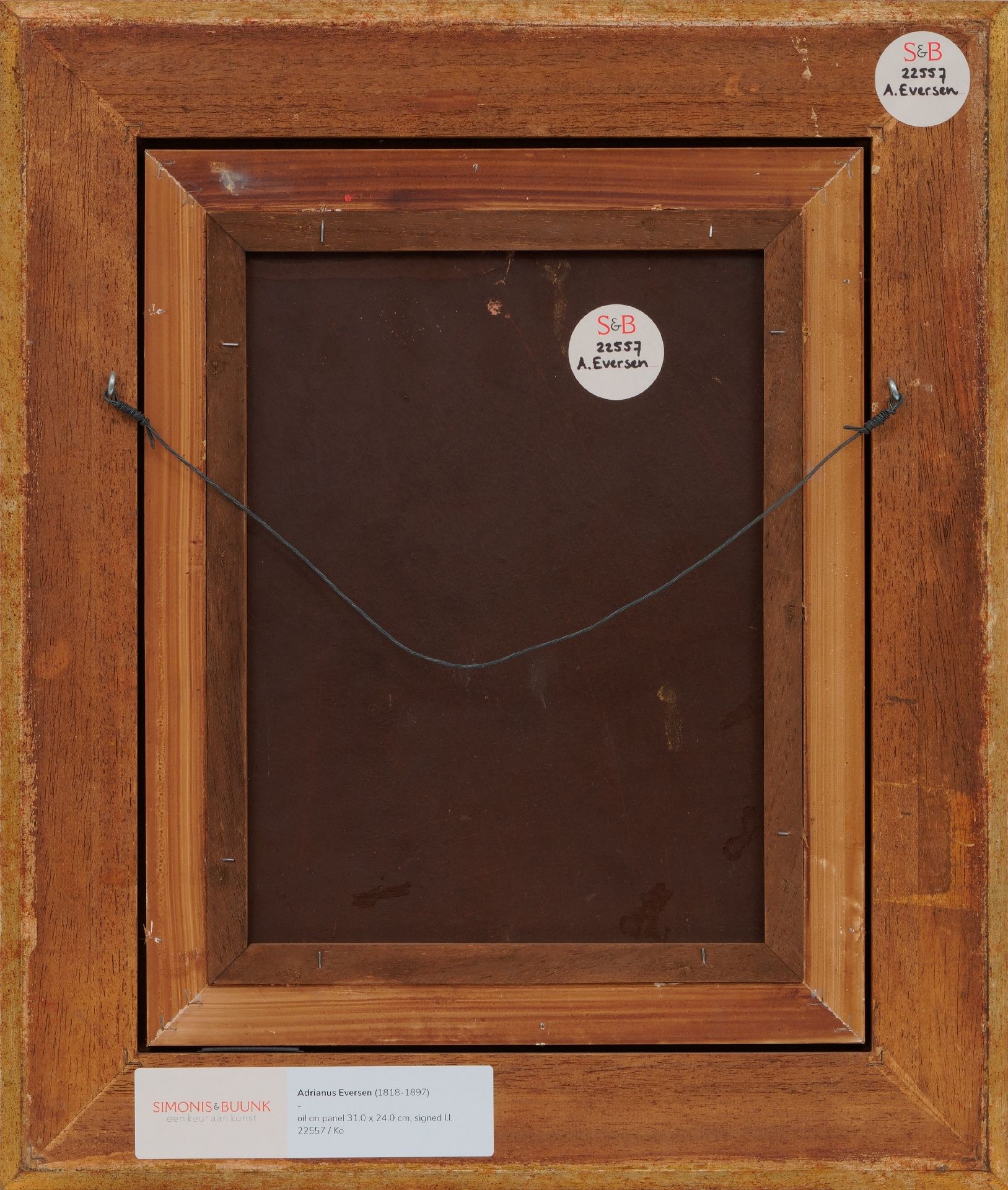 Adrianus Eversen | Schilderijen vh. te Koop | Zonnig straatje met figuren