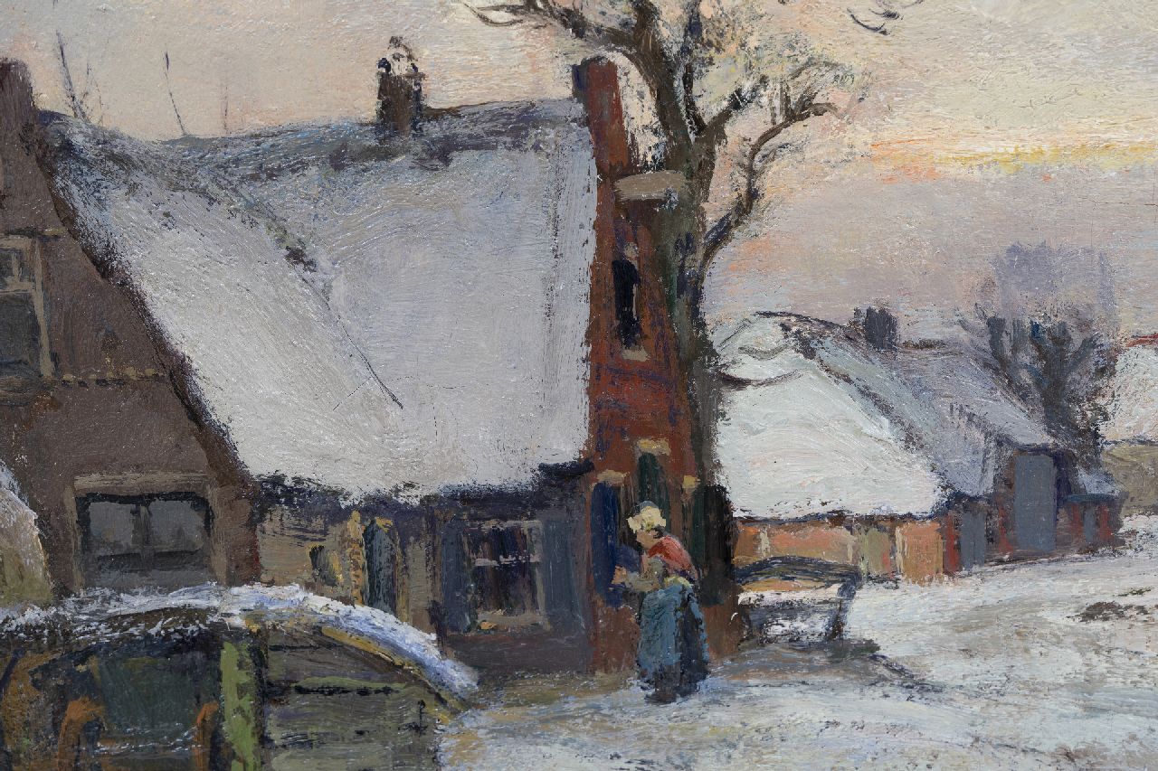 David Schulman | Schilderijen vh. te Koop | Goois dorpje in de sneeuw