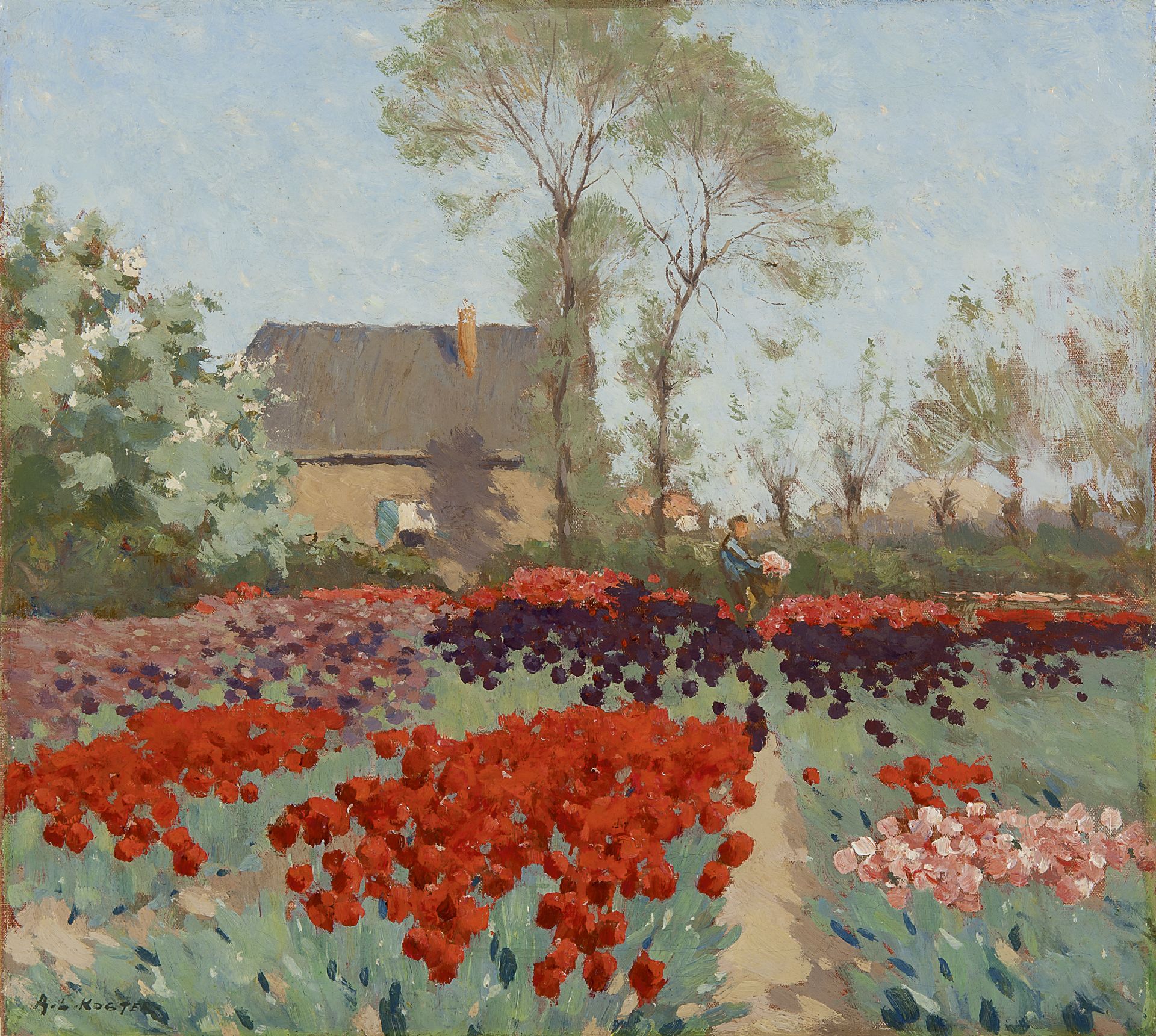 Anton Koster | Paintings for Sale | Darwin tulips in the spring