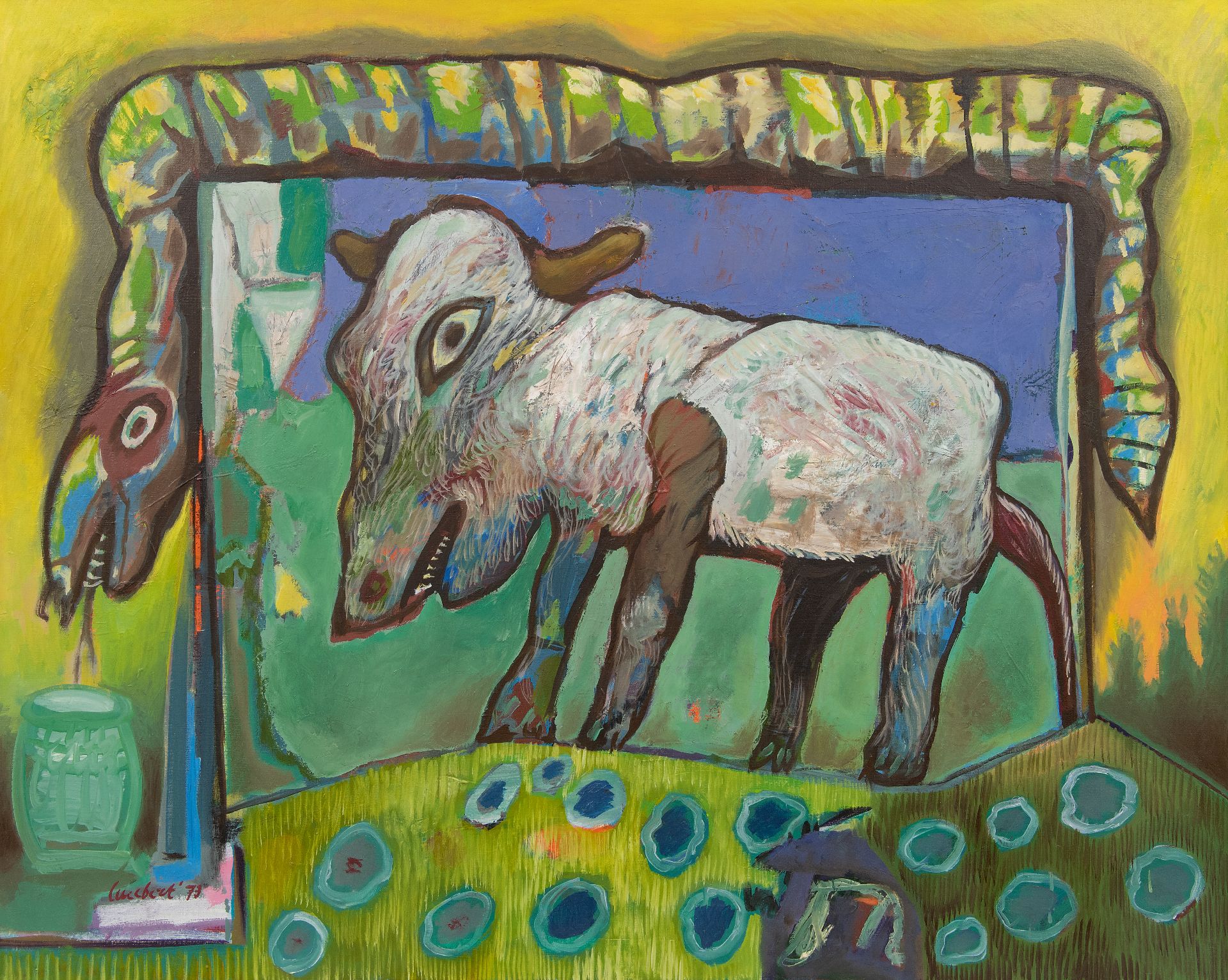 Lucebert | Paintings for Sale | Goat and snake