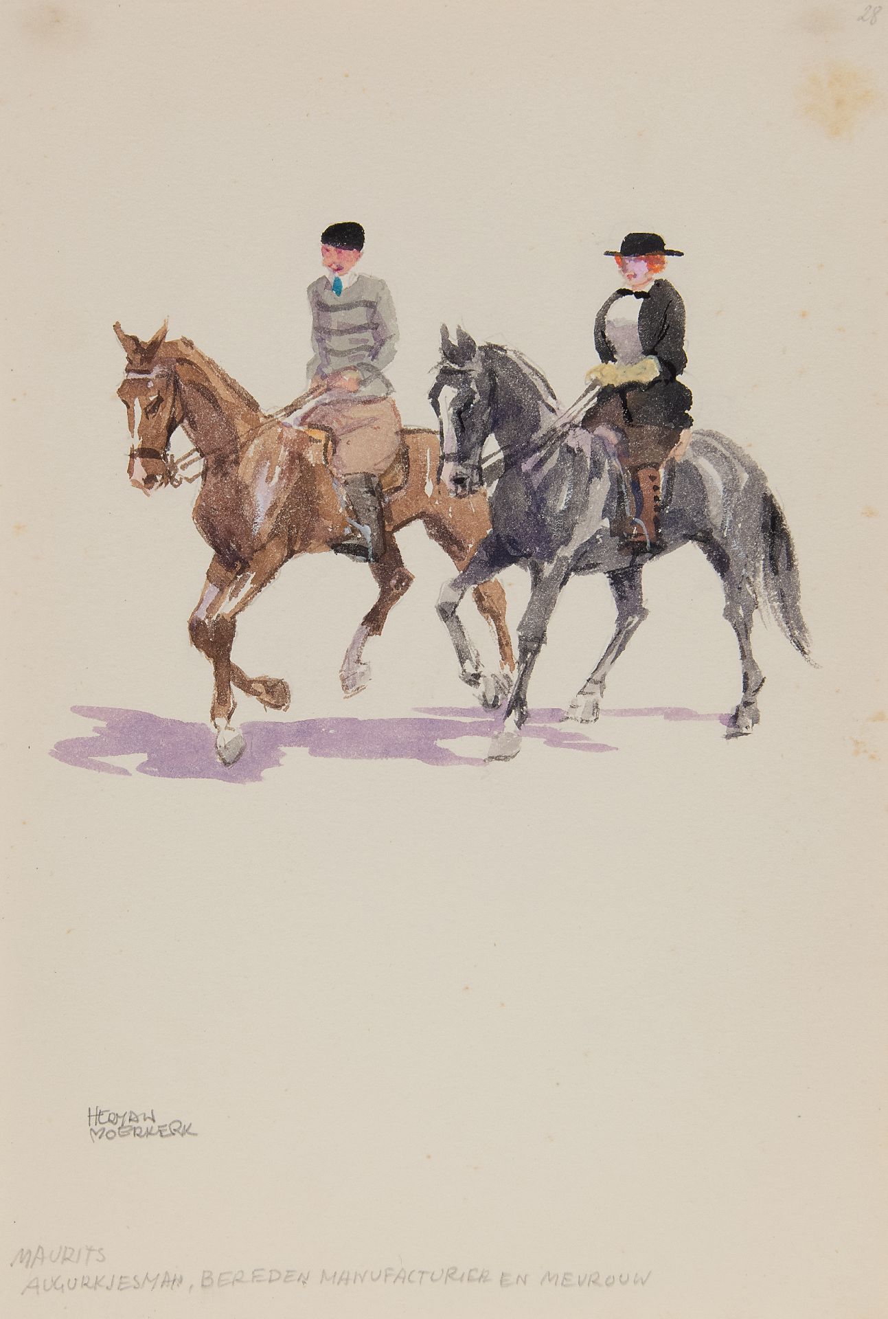 Herman Moerkerk | Watercolours and drawings prev. for Sale | Zandvoort ...