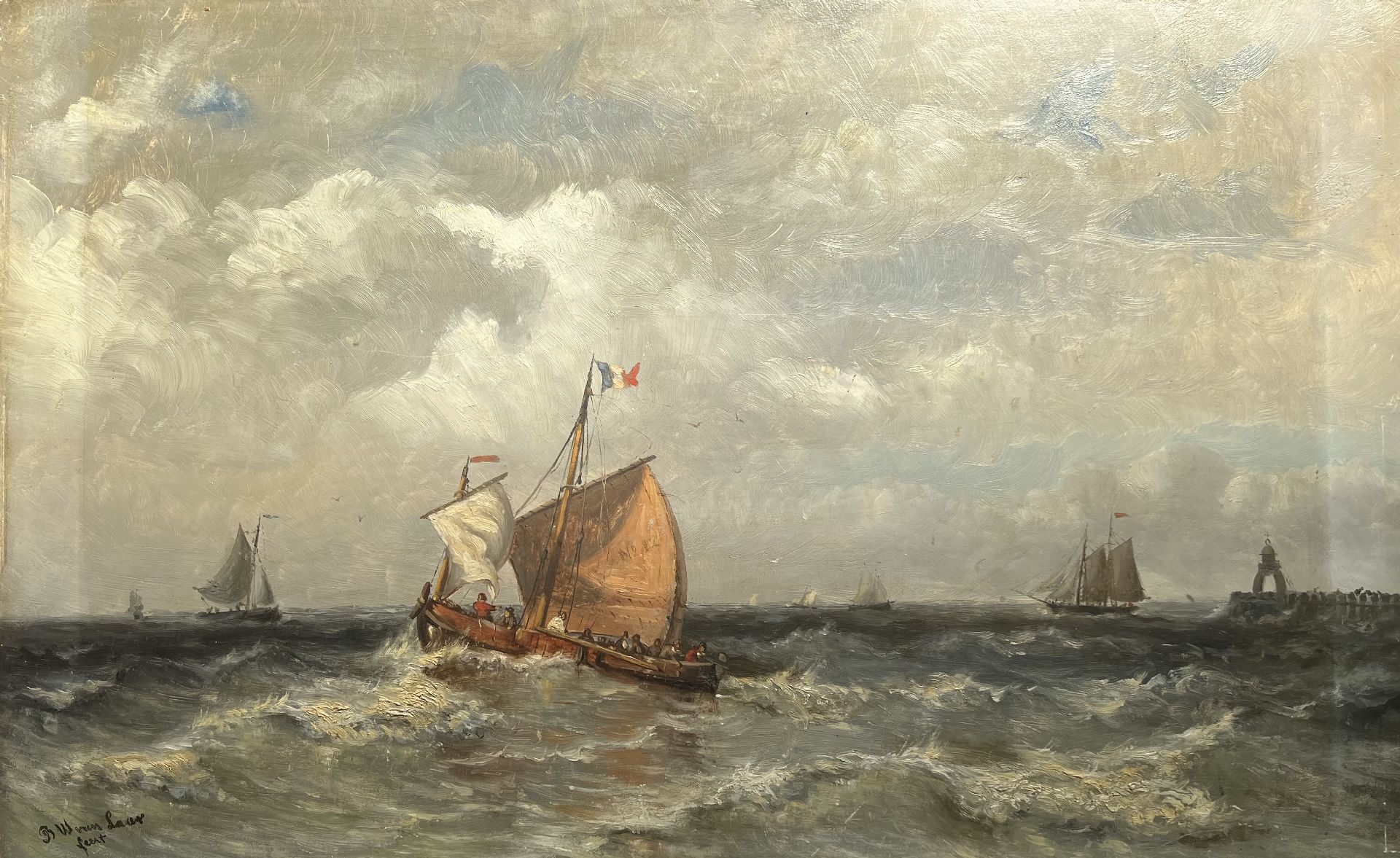 Bartol Wilhelm van Laar | Schilderijen te Koop | Zeilschepen op ruwe zee