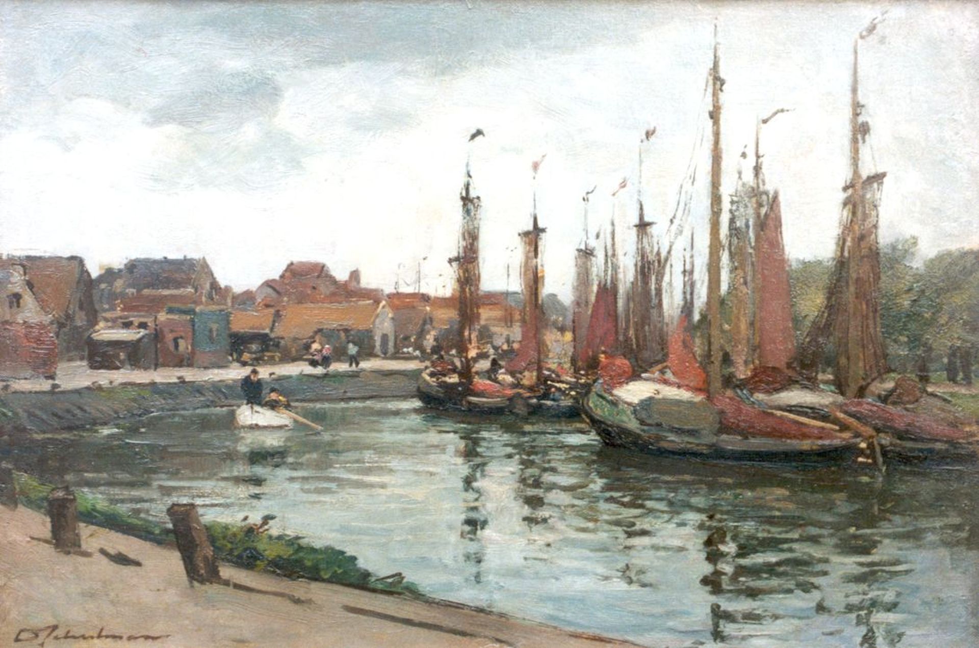 David Schulman | Paintings prev. for Sale | A view of Spakenburg