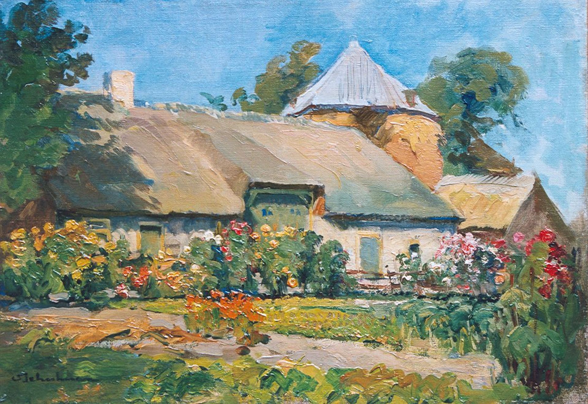 David Schulman | Paintings prev. for Sale | A farm in summer, 'het Gooi'