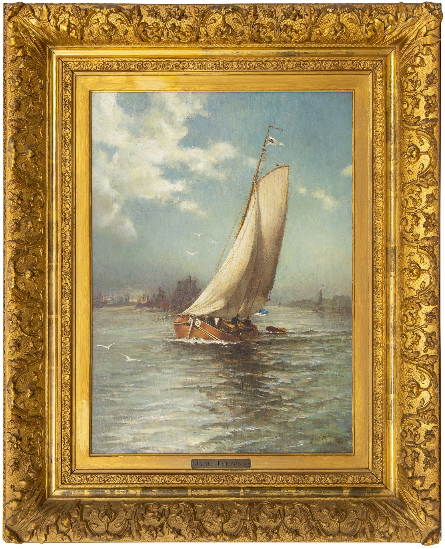 Jan Sluijters | Schilderijen te Koop | De boeier 'Fortuna', zeilend aan ...